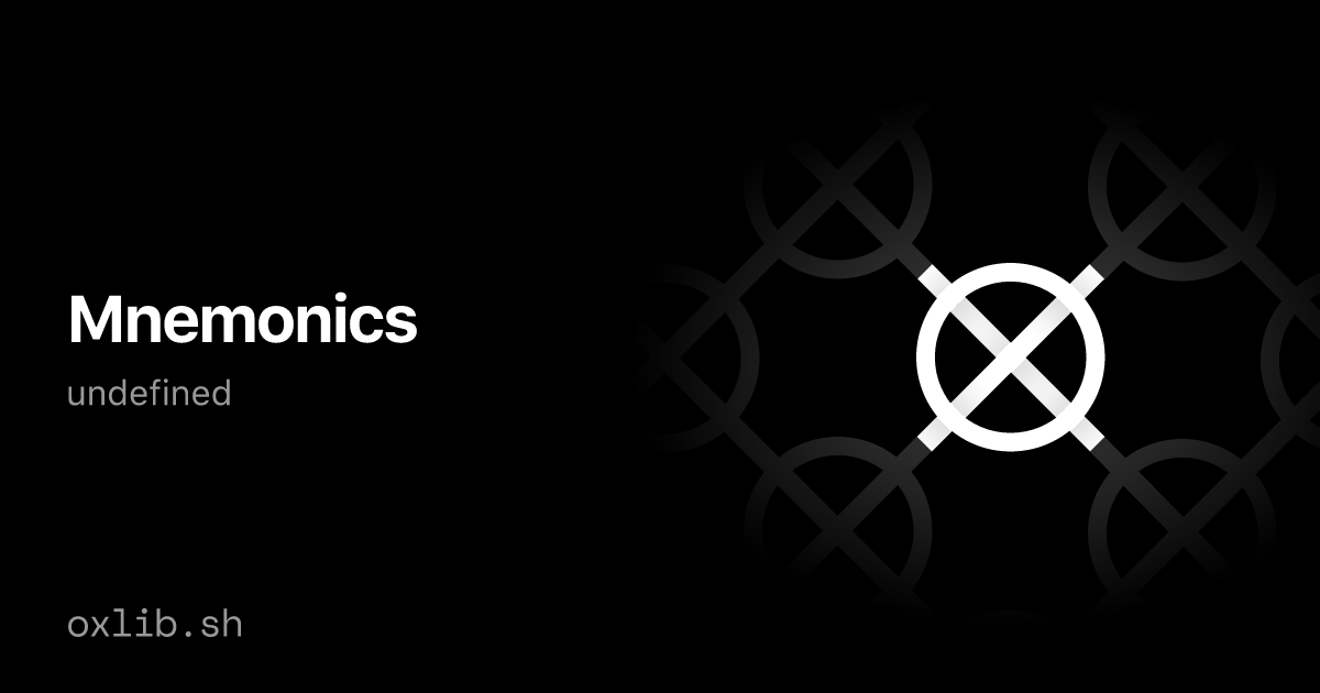 Mnemonics · Ox