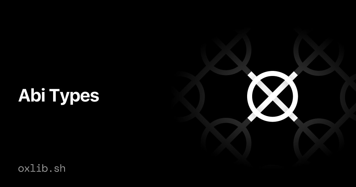 Abi Types · Ox