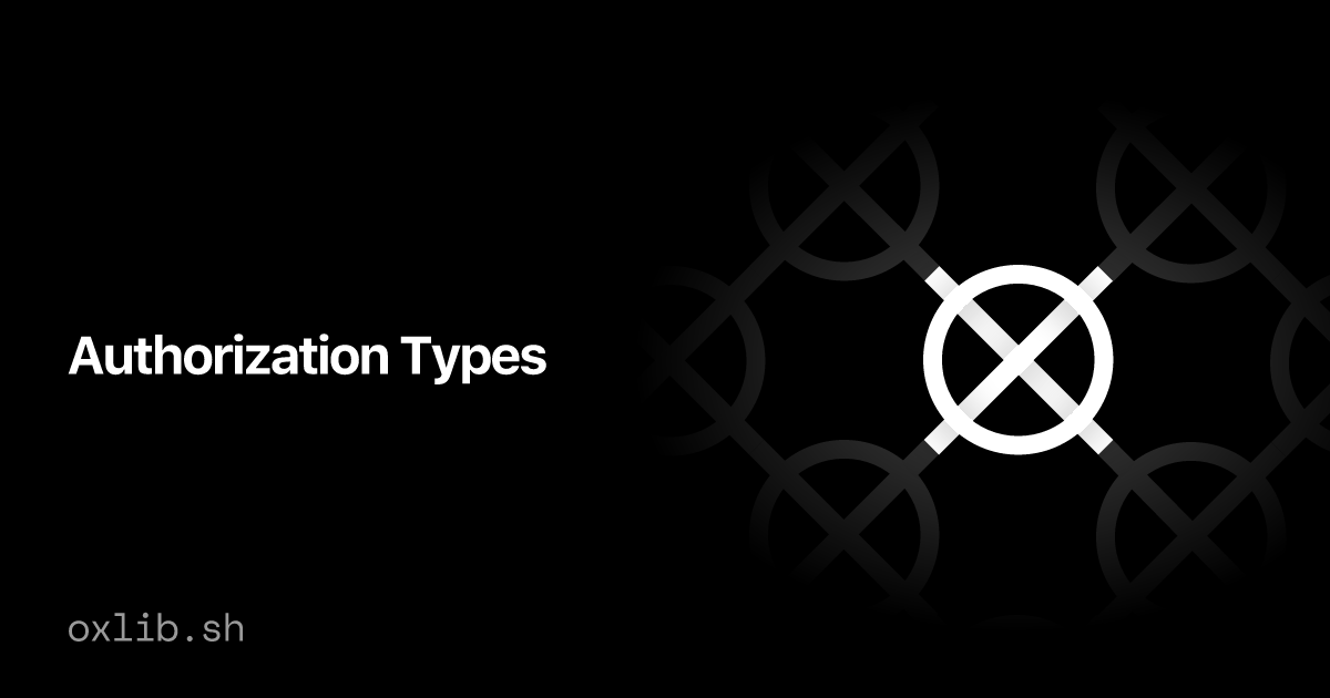 Authorization Types · Ox