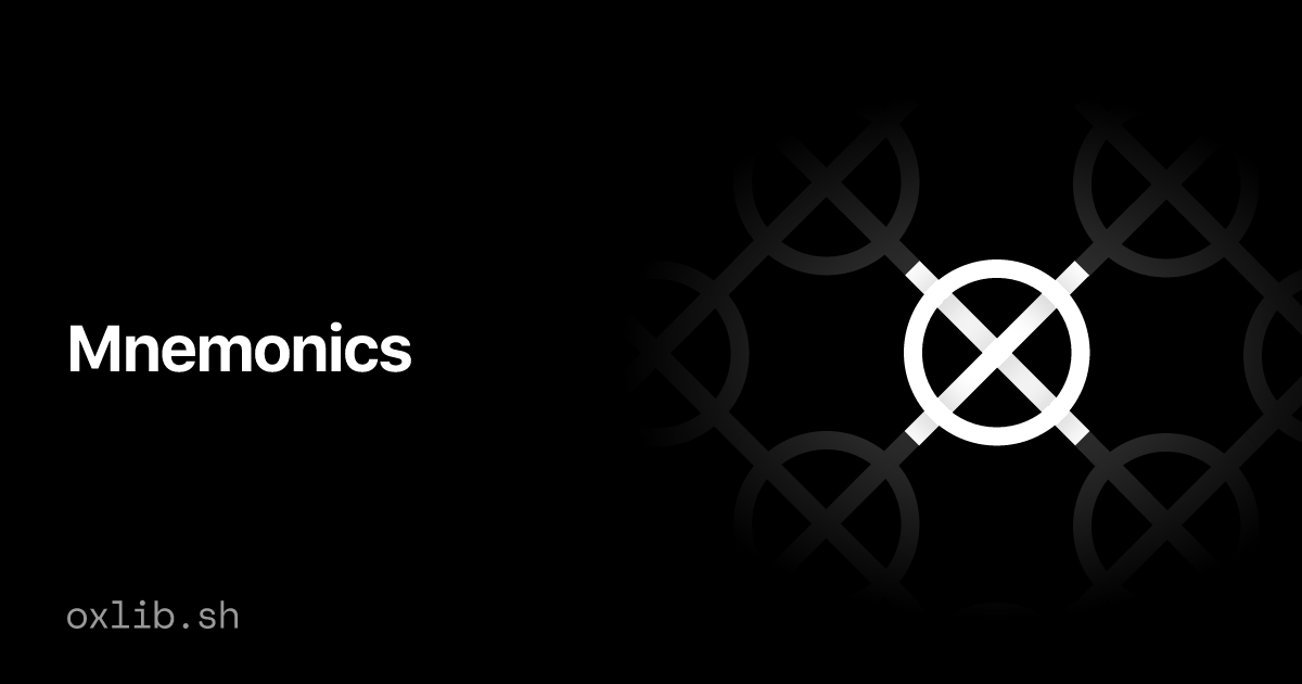 Mnemonics · Ox